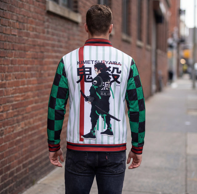 👇 🌸 Demon Slayer Tanjiro Inspired Bomber Jacket – Sezo Official